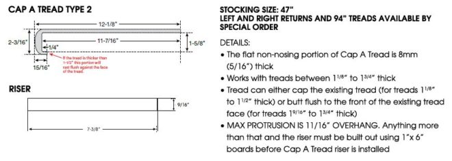 Gemcore Cap A Tread Stair Tread | McCurley's Concord Flooring Center Inc